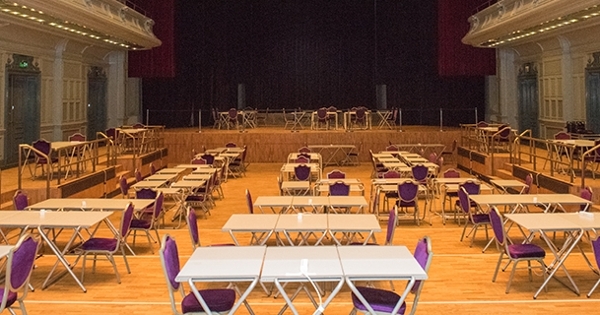 Pop-up study spaces in Stadsgehoorzaal - Leiden University