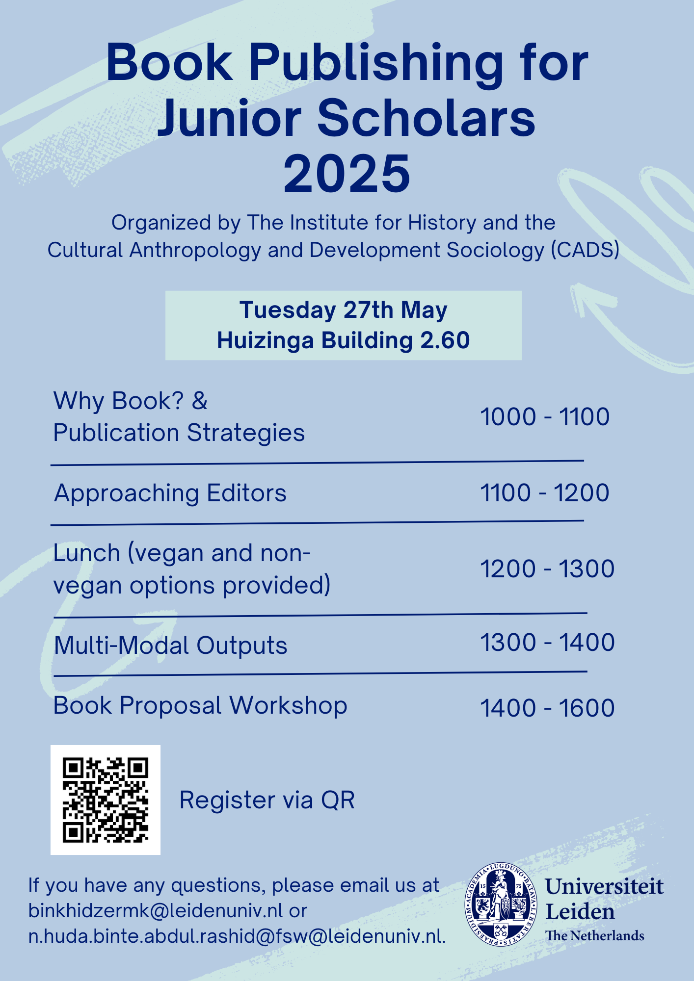 Book Publishing for Junior Scholars 2025 - Leiden University