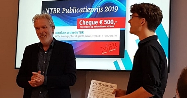 Thijmen Nuninga wint NTBR-publicatieprijs - Universiteit Leiden