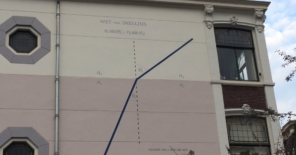 Opening event wall formulas Snellius and Lorentz - Leiden University