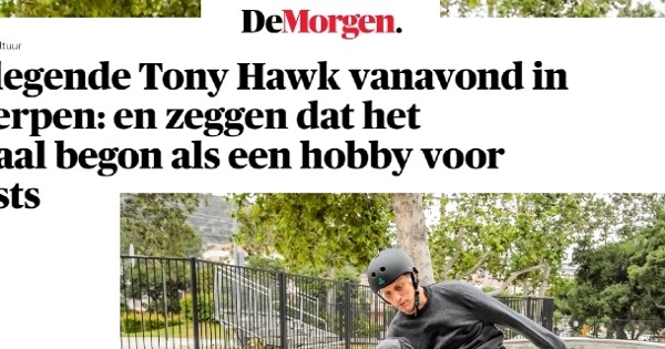 Sander Hölsgens in Belgium Newspaper about changing skate culture ...
